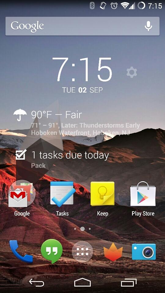 Android Kitkat Home Screen Wallpaper