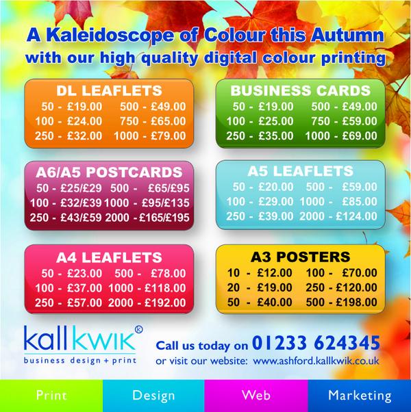 Printing Price List Design