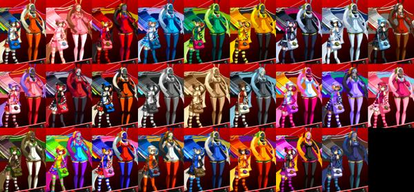 Persona 4 arena ultimax color palettes - polizbritish