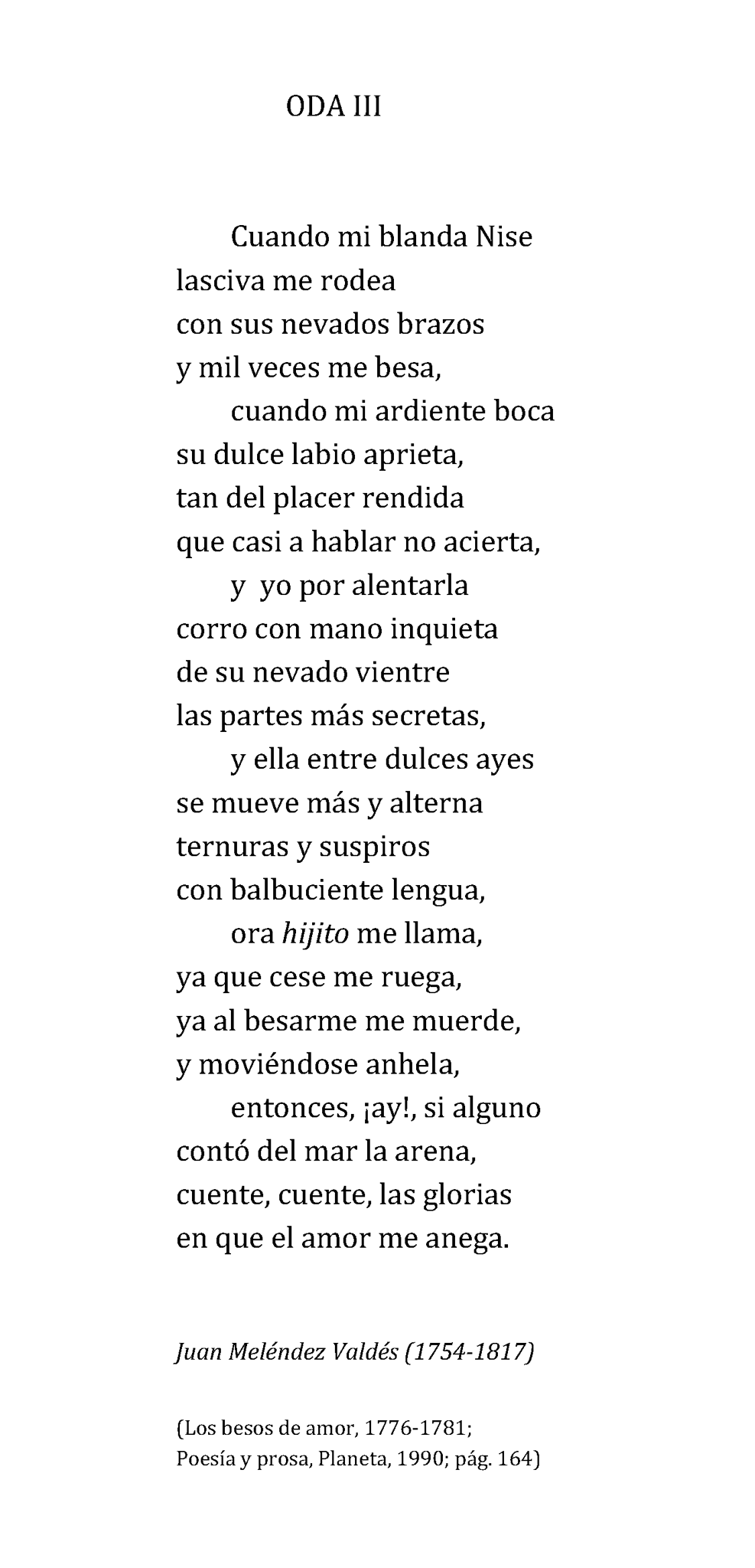 Oda Poemas Sobre El Amor