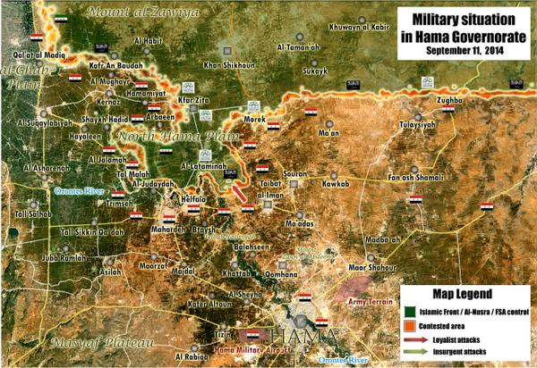 Hama MAP UPDATE (Sept. 11), SAA recaptured Tell Nasiriyah, Al-Judaydah ...