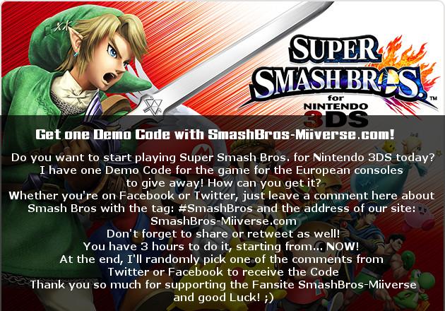 Smashbros Ultimate On Twitter Get One Code For The Europe Demo Of