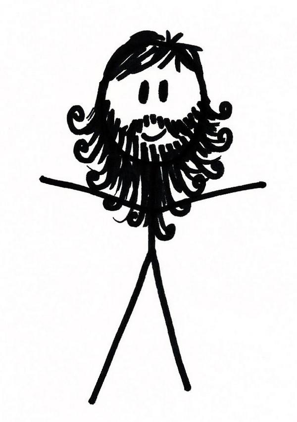 Stick Figure Dad With Mustache