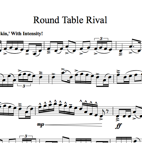 ROUND TABLE RIVAL sheets for solo Violin, Viola, Cello, and Piano: K ...