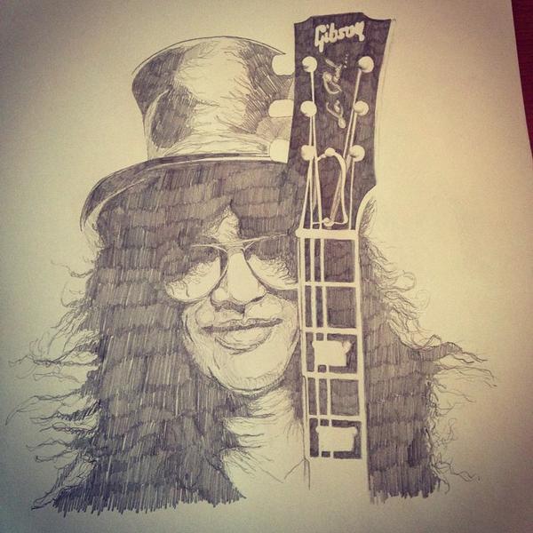 Slash #gunsnroses #slash #illustration #portrait #pencil #drawing #art ...