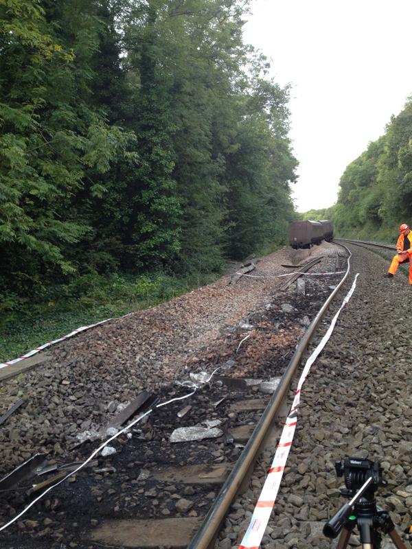 Picture shows extent of train derailment damage | Wales - ITV News