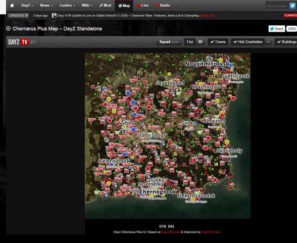Карта dayz chernarus plus