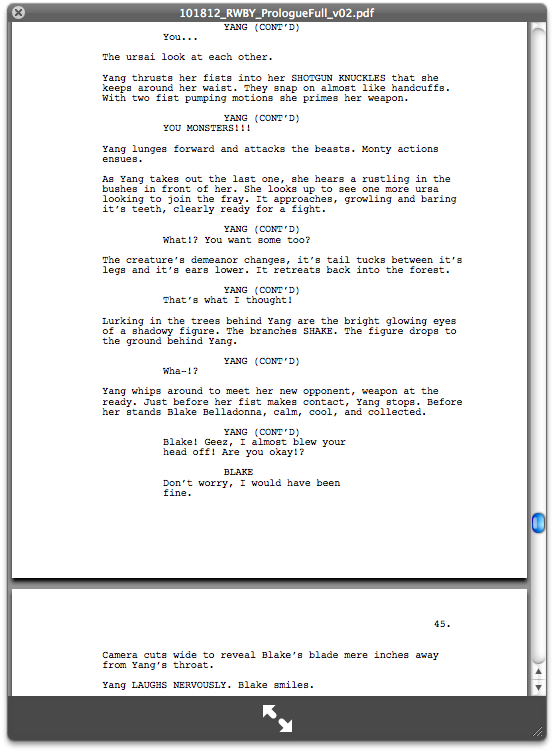 Miles stumbled upon another early RWBY script. : r/RWBY