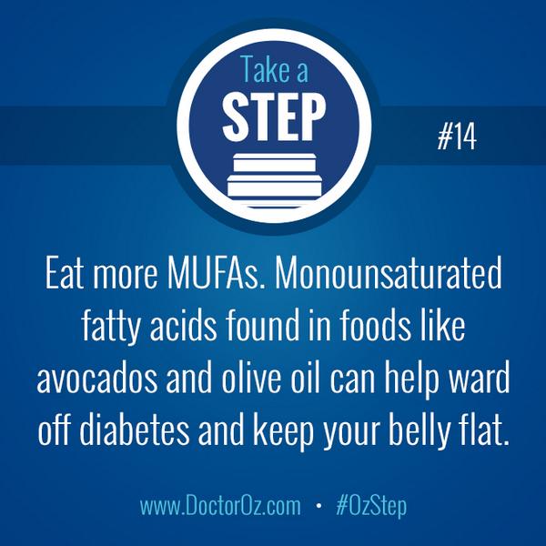 Eat more MUFAs (monounsaturated fatty acids)! OzStep | Dr. Mehmet Oz ...