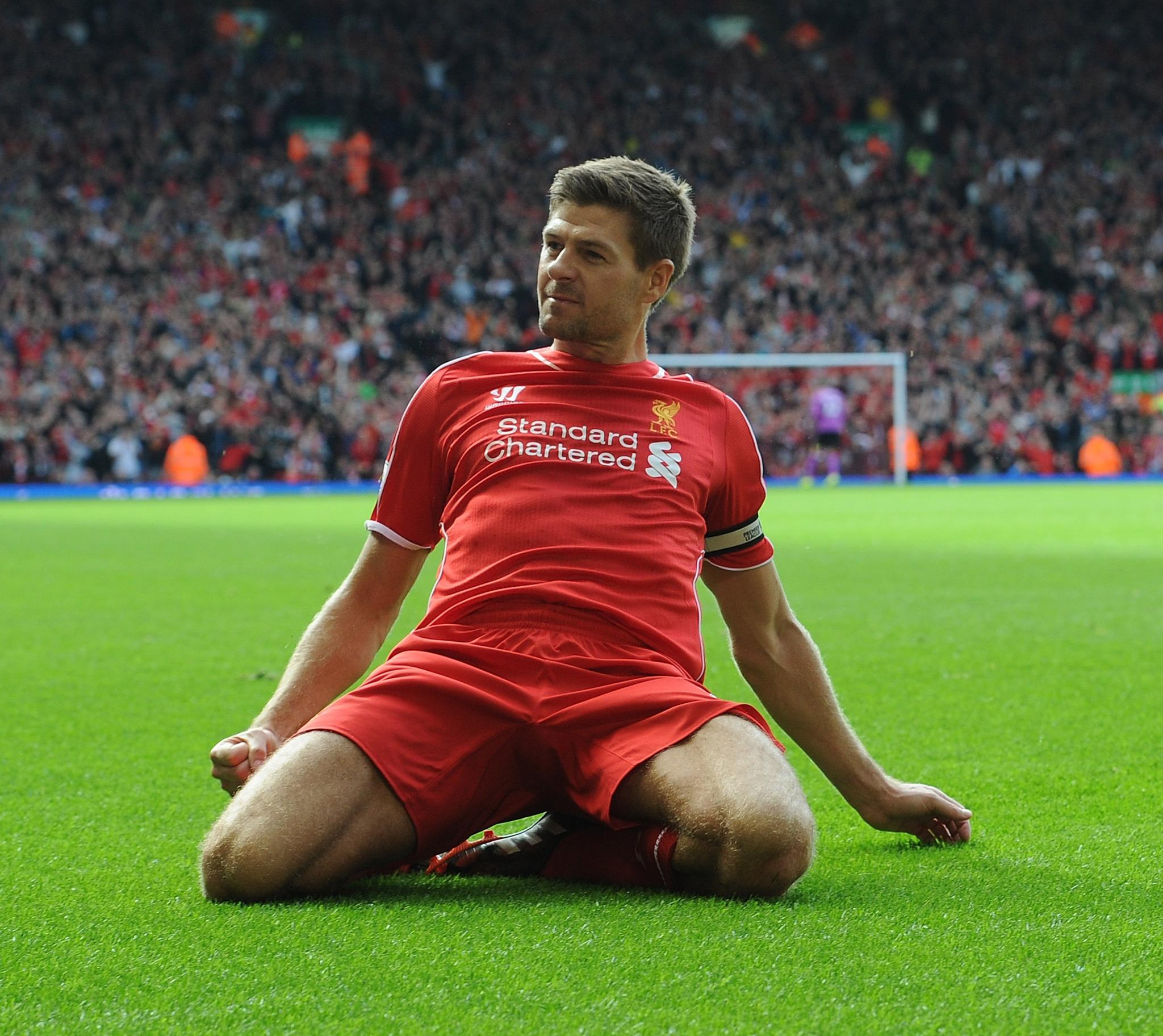 Steven Gerrard Celebrating Everton