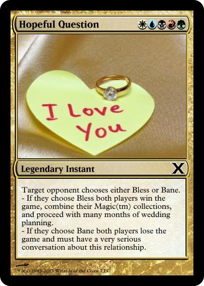 So I proposed to my girlfriend using Magic cards this weekend. : r/magicTCG