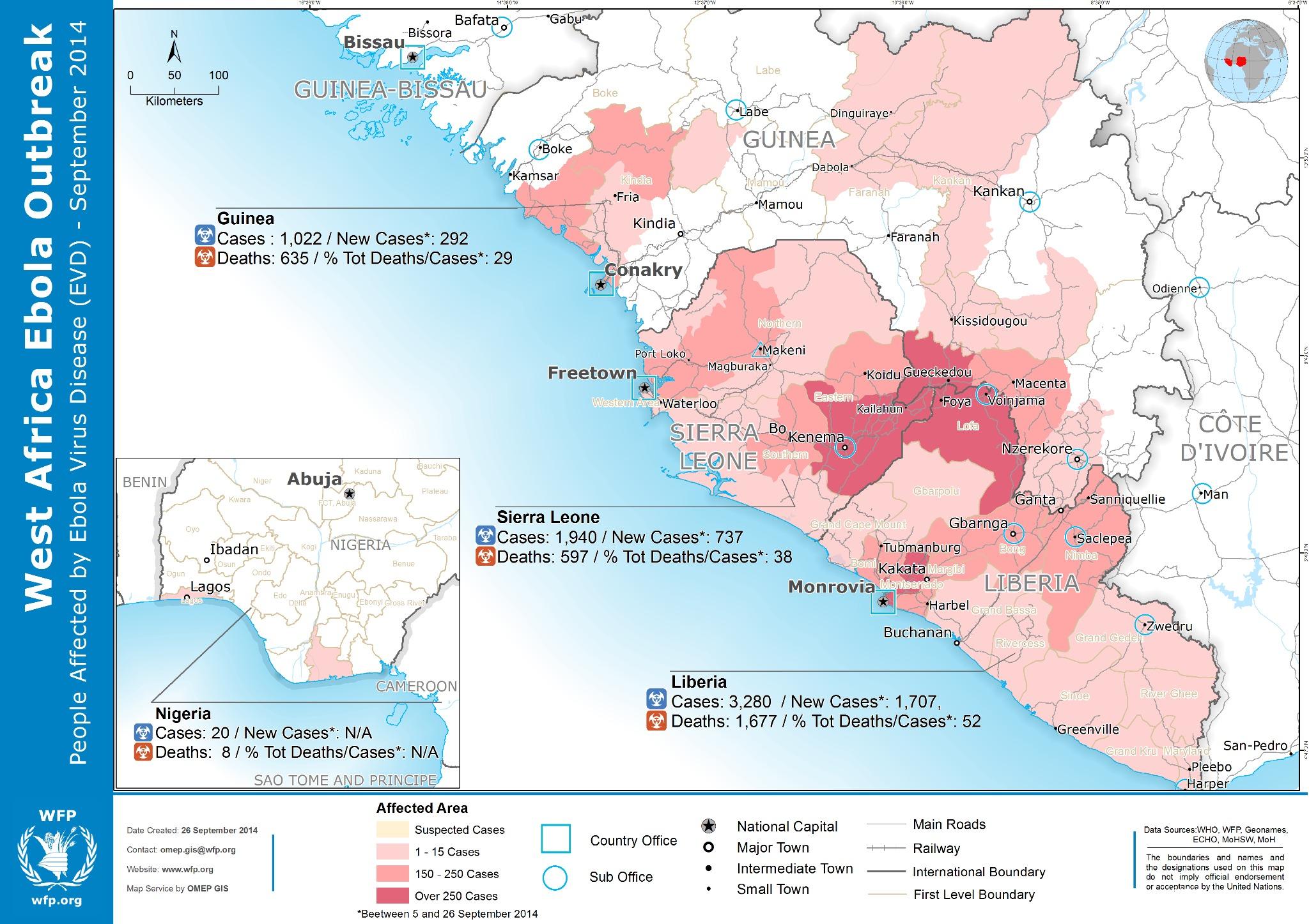 Ebola Outbreaks Map