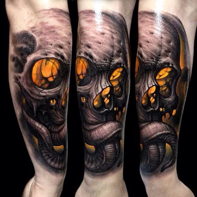 Hyper Realistic Skull Tattoo