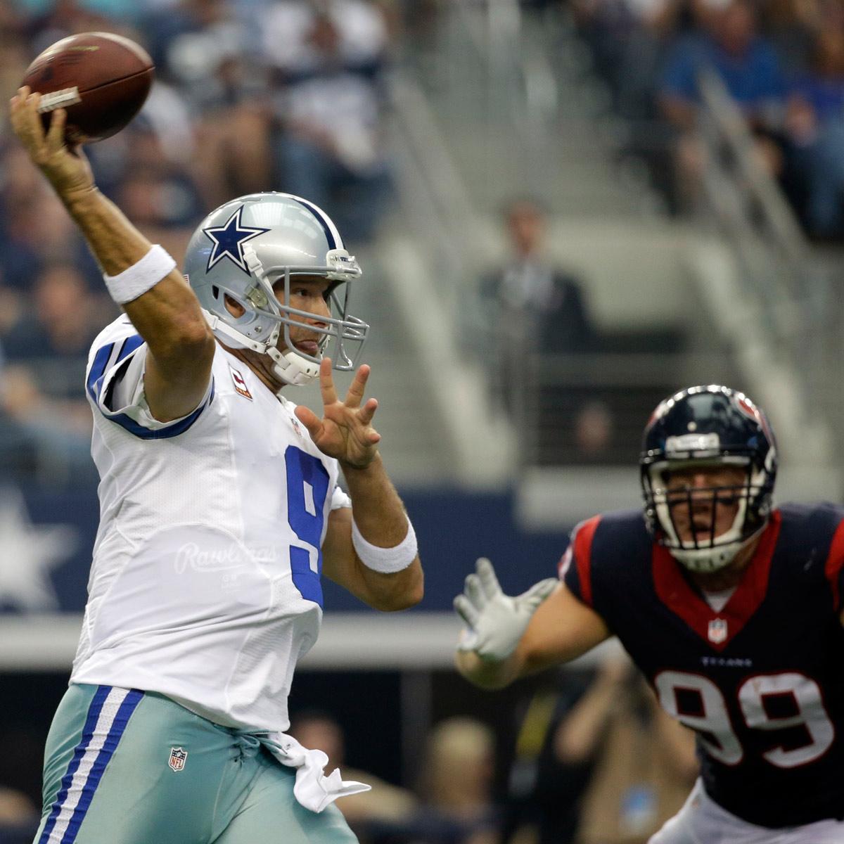 Tony Romo Throwing Vs Giants