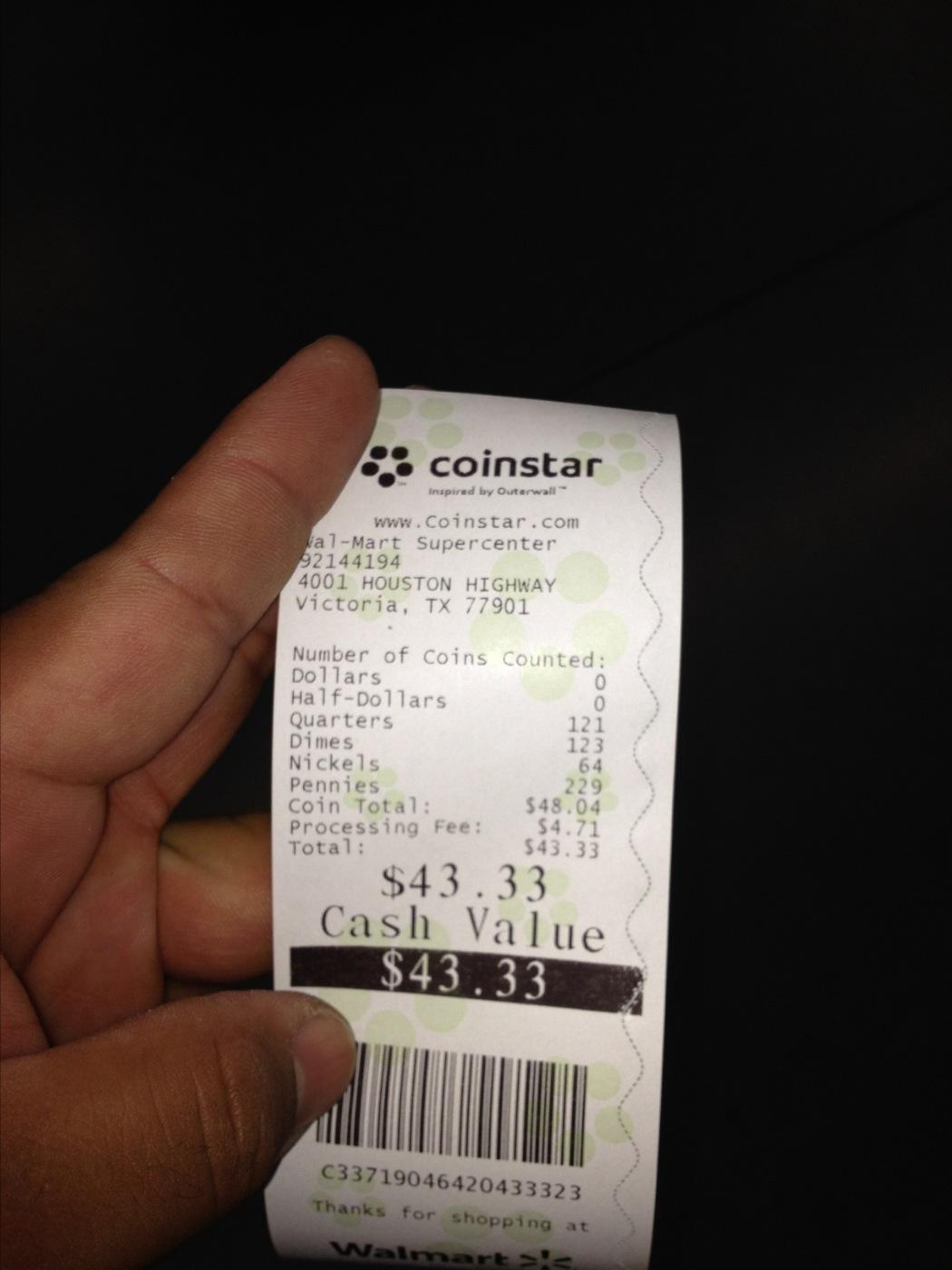 Coinstar Cash Voucher