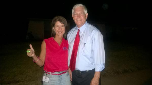 Great seeing mayor laura maczka at richardson night out. #tx32 ...