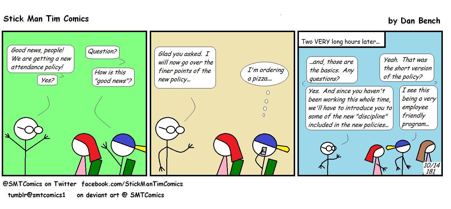 Work Attendance Comics