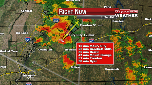 WREG 3onyourside First Defense Doppler 3 radar: thunderstorms over NW ...