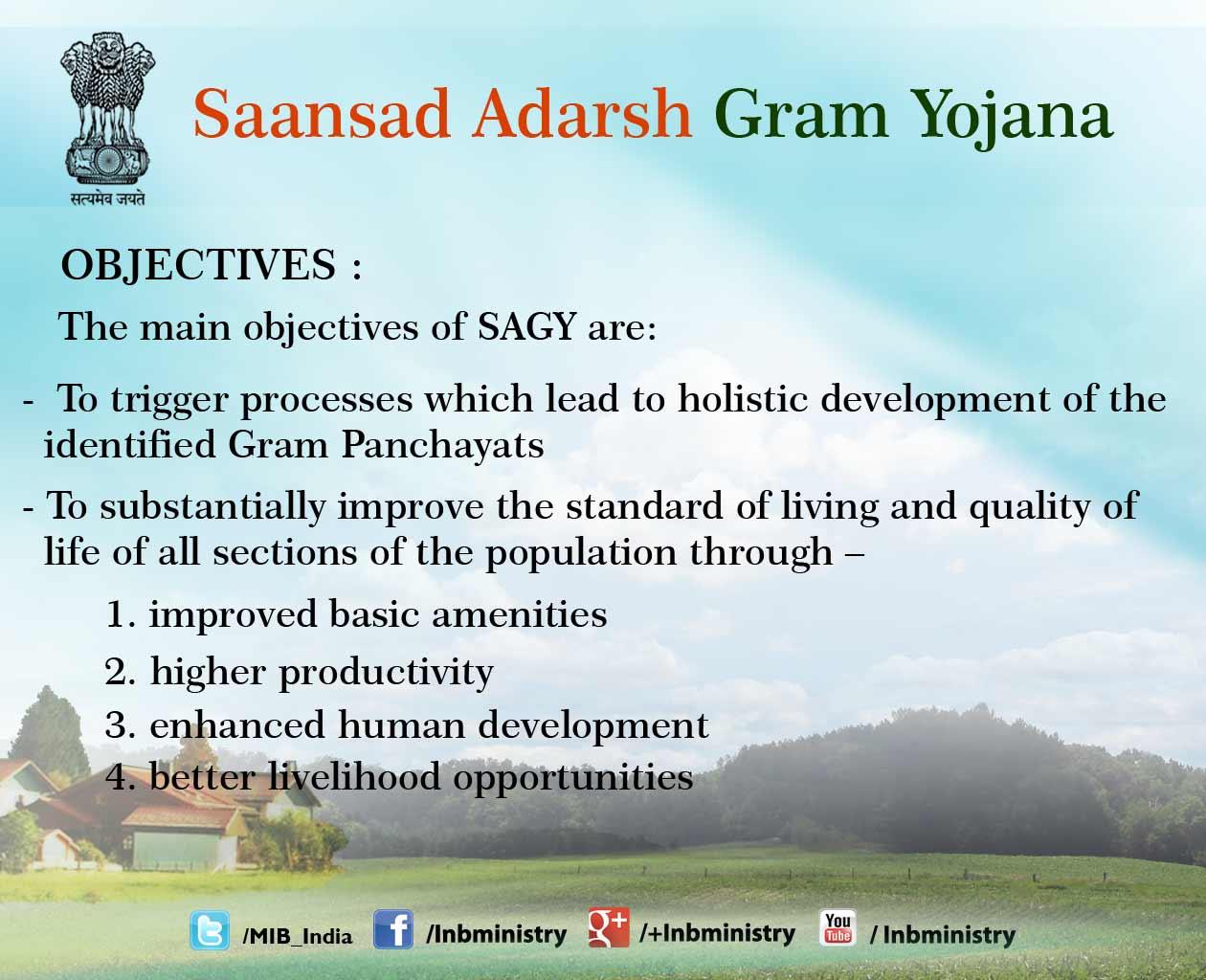 Saansad Adarsh Gram Yojna Logo Sansad Adarsh Gram Yojana (SAGY) Model