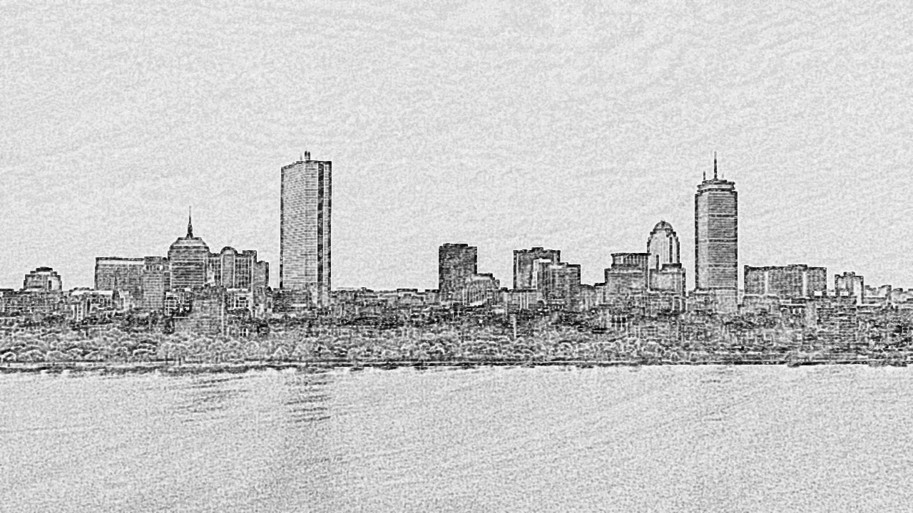 Boston Skyline Drawing Boston Skyline Painting Class On Mar 31, 2025