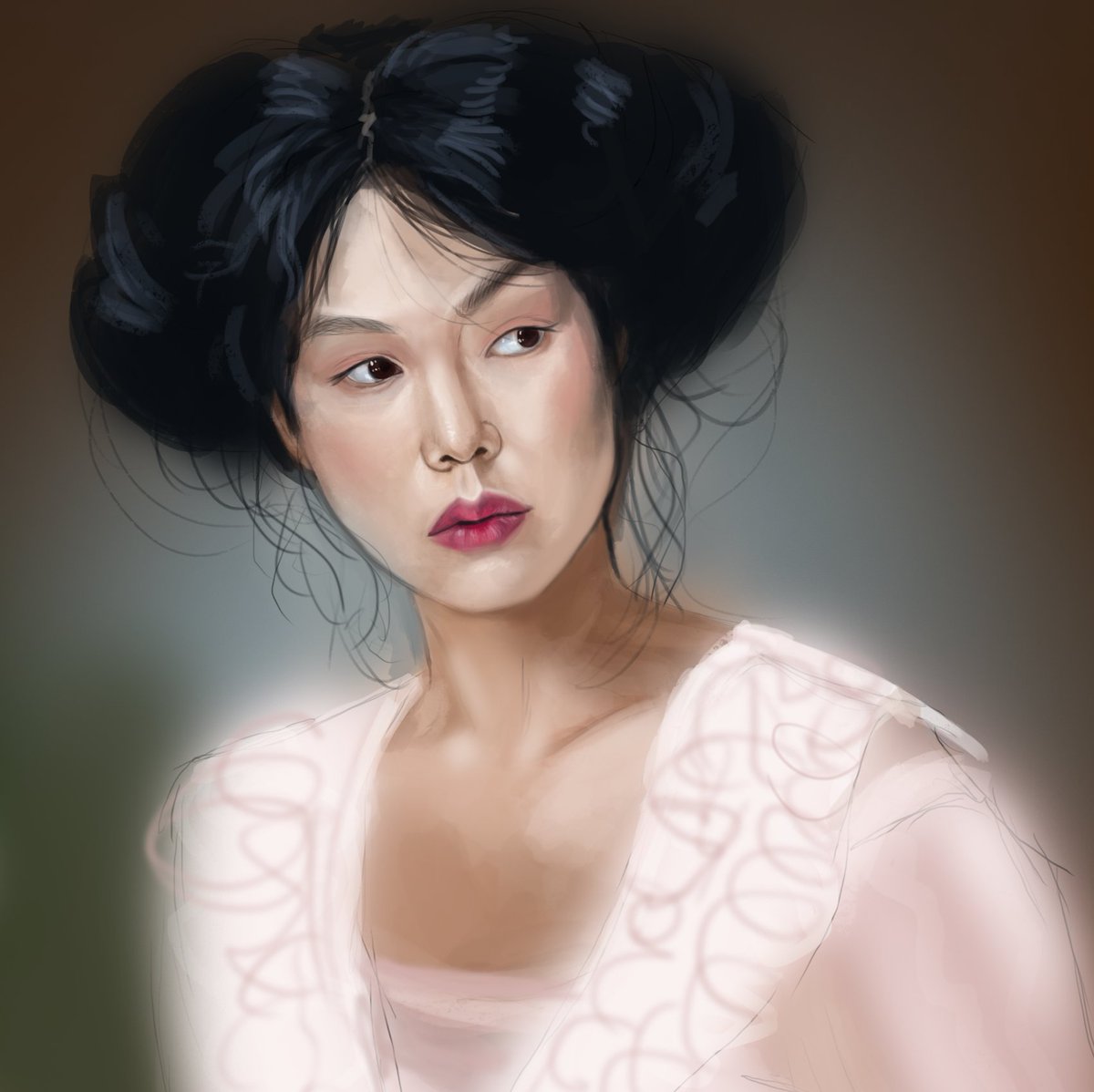 「Quick painting from #TheHandmaiden gorge」|Hazel Brownのイラスト