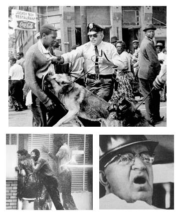 OTD 1963, Commissioner Bull Connor used fire hoses & police dogs on ...