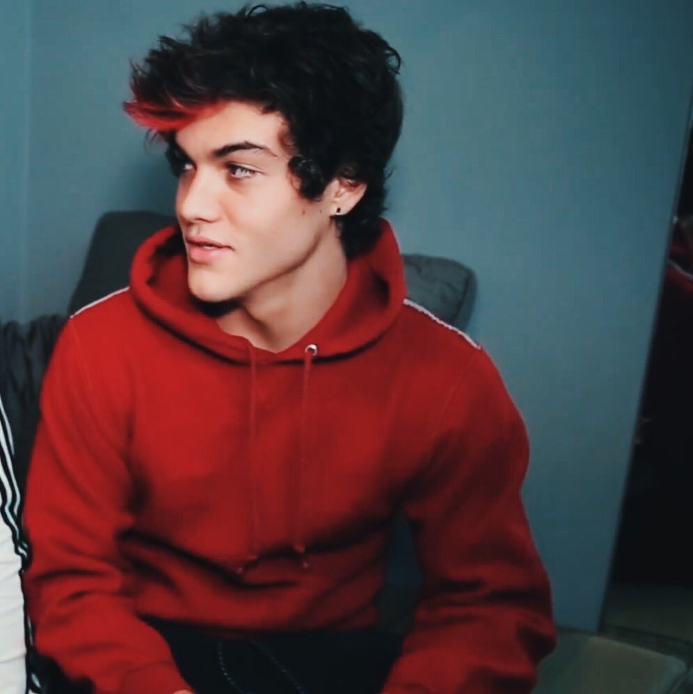 Boy Red Streaks In Hair