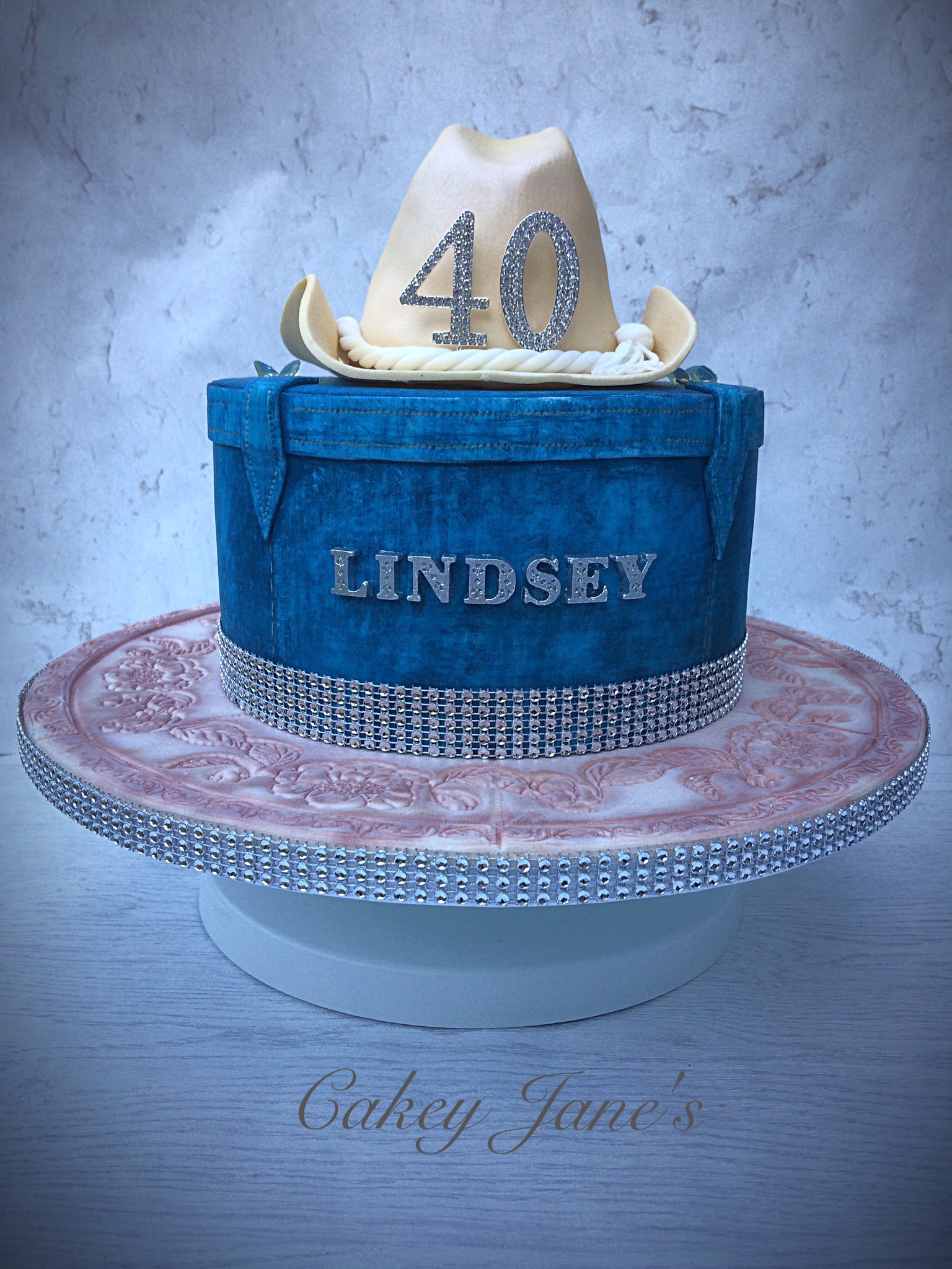 Denim And Diamonds Cake