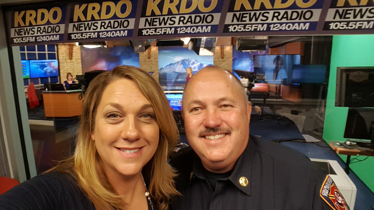 Getting ready to talk with Chief Ted Collas with CSFD on The Extra ...