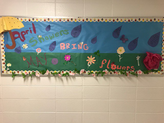 April Showers Bring May Flowers Bulletin Board Ideas