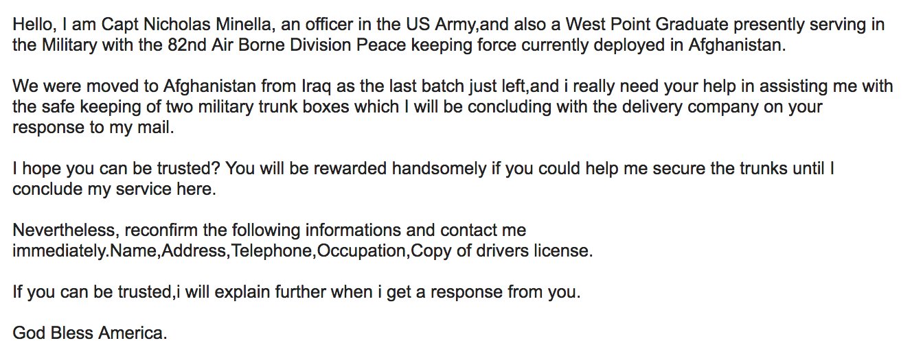 Nigerian Prince Email