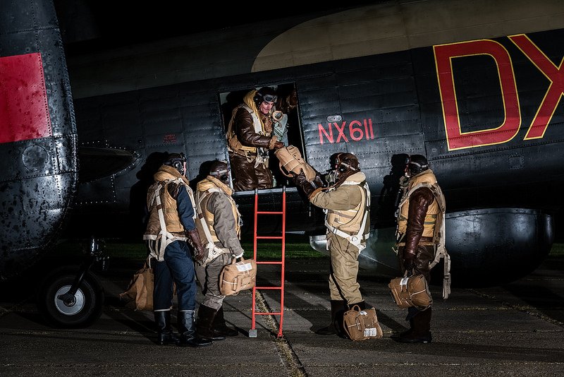 Ron Eisele on Twitter: "Lancaster crew re-enactment East Kirkby, Lincolnshire https://t.co ...
