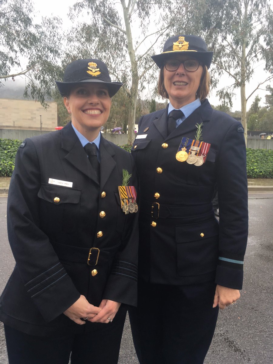 Air Commodore Kathryn Dunn and Wing Commander Debra Greig at the ...