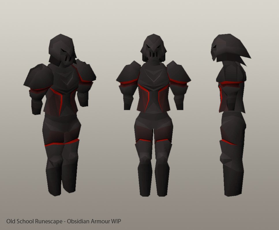 Leaked screenshot of the Obsidian plate armour : r/2007scape
