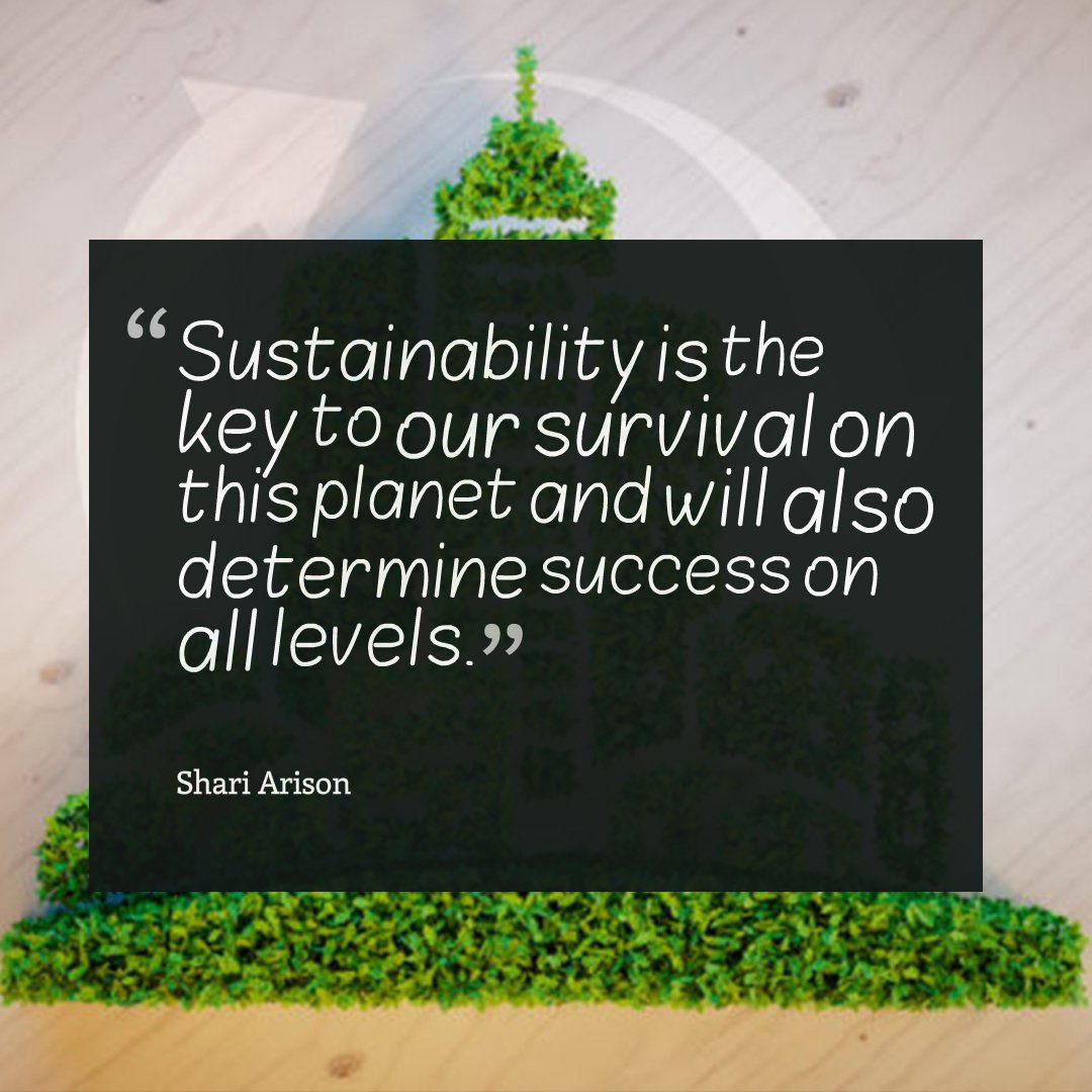 Earth Sustainability Quotes Sustainability has to be a way of life to ...