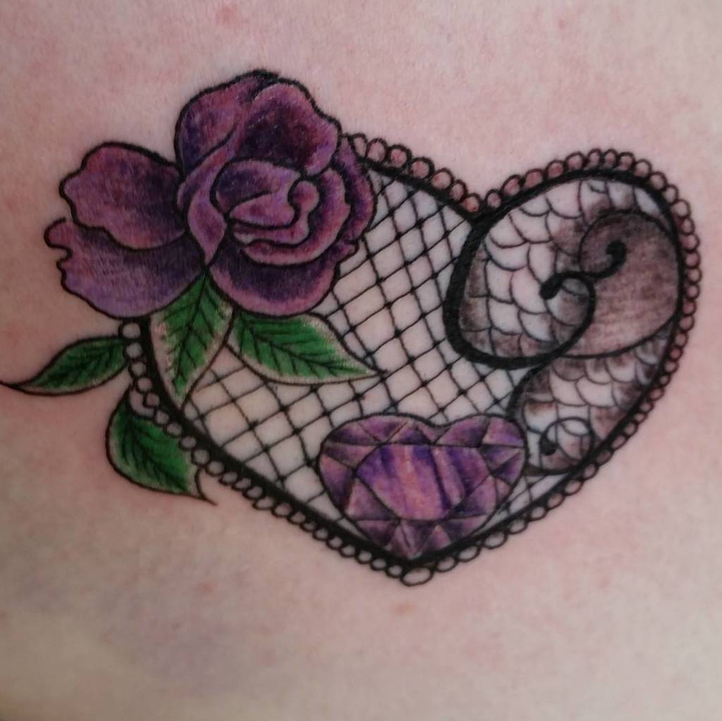 Lace Heart Tattoo