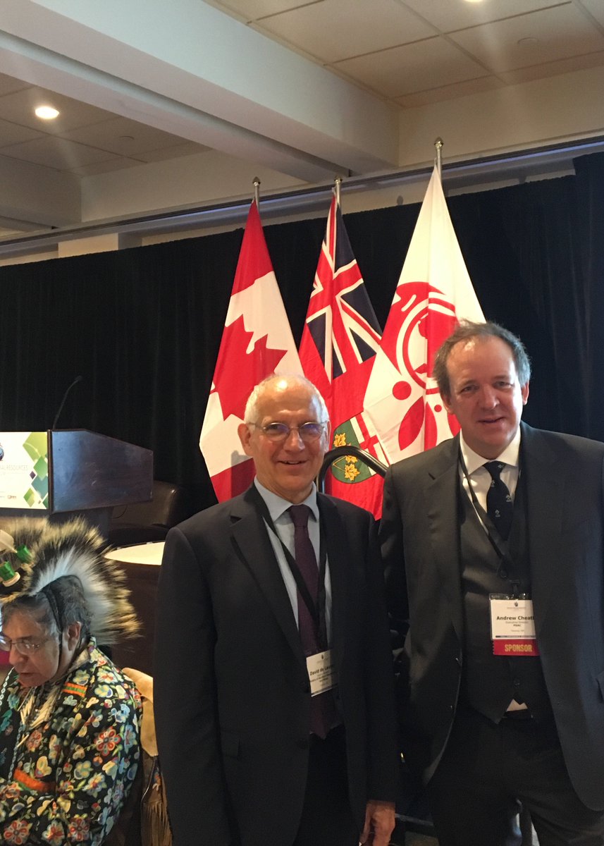 PDAC ED Andrew Cheatle (r) w David De Launay, Deputy Minister of ...