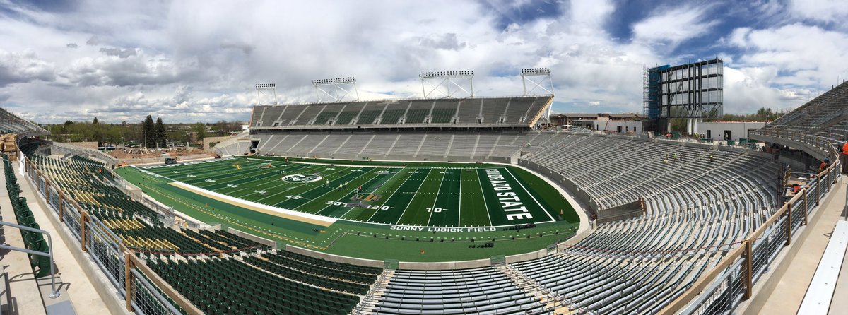 The field has been installed at CSU's new on campus stadium : r/CFB