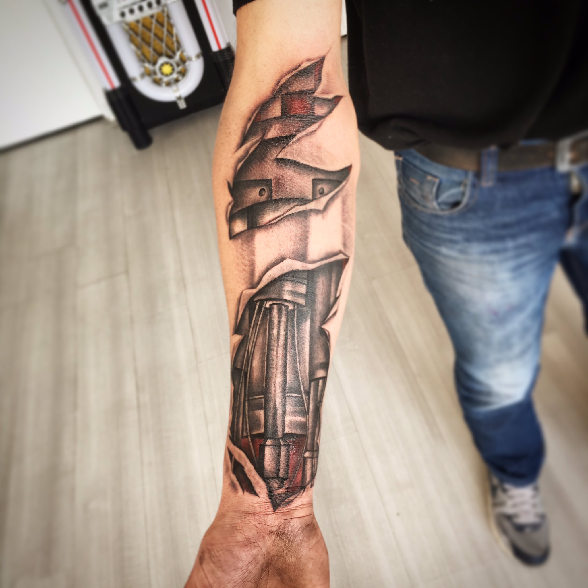 Bionic Forearm Tattoo