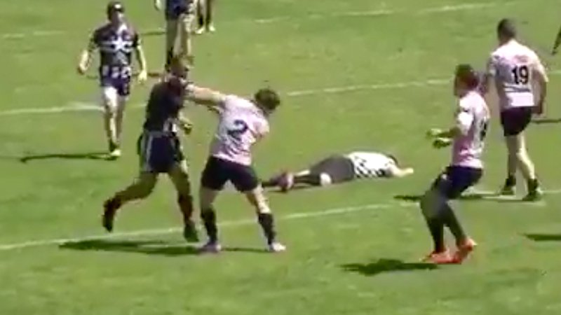 Rugby Player Punches The Referee In The Face After Being Sent Off ...