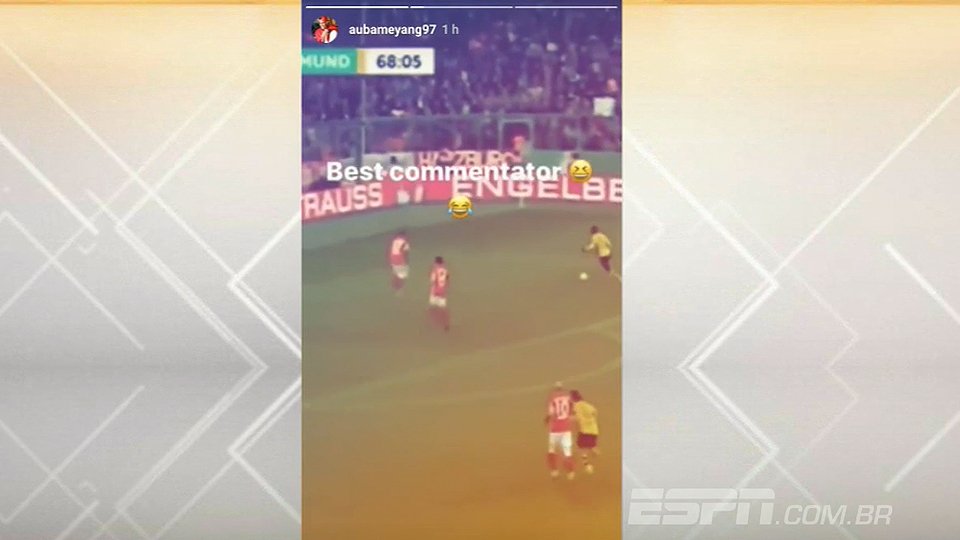 'Melhor narrador'! Aubameyang posta vídeo de Rogério Vaughan narrando ...