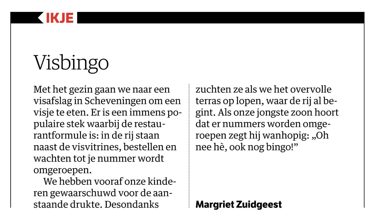 LOL ! Visbingo — Ikje over een bekende zaak in NRC | Robert Went ...