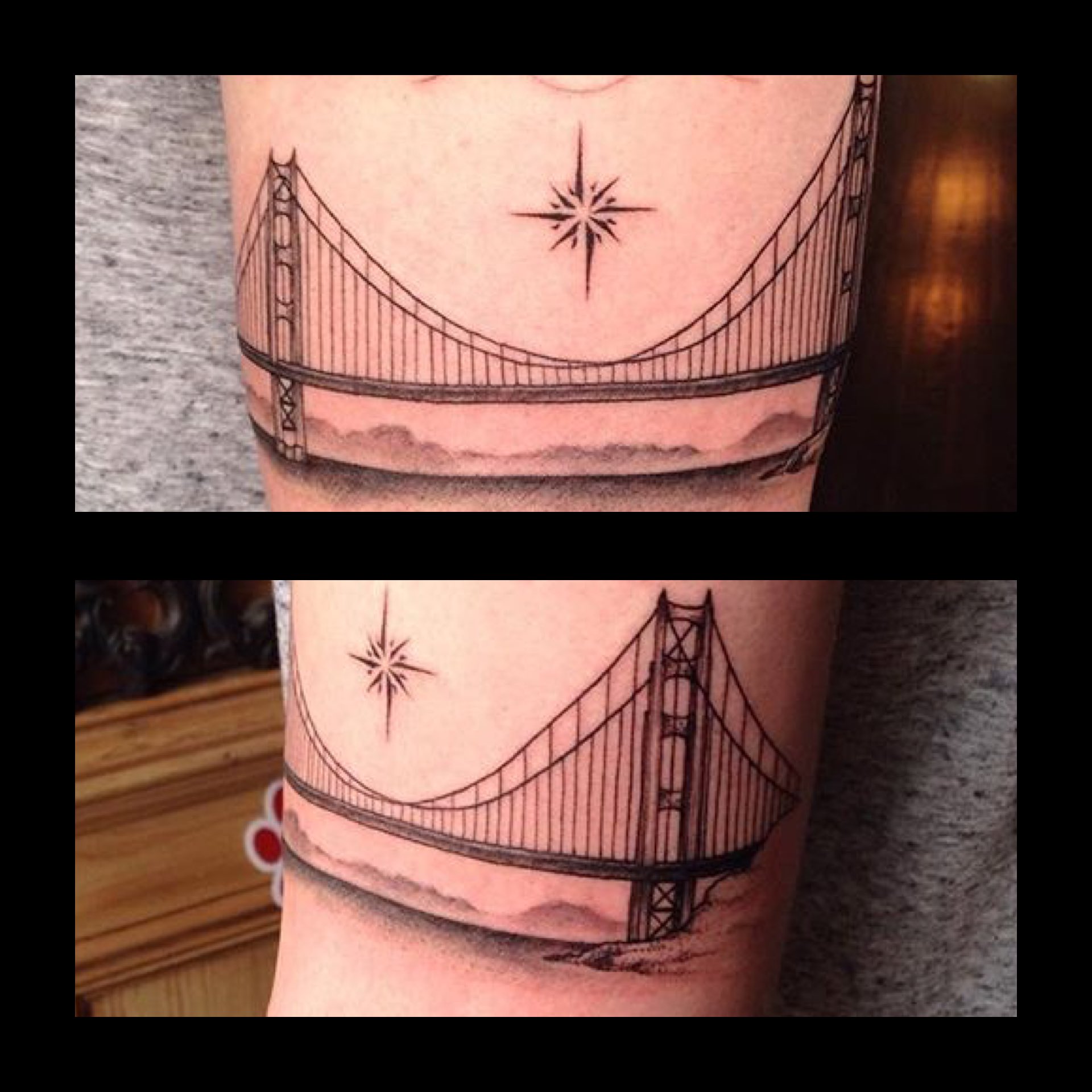 Golden Gate Bridge Tattoo Golden Gate Bridge Wall Art | Holy Cow