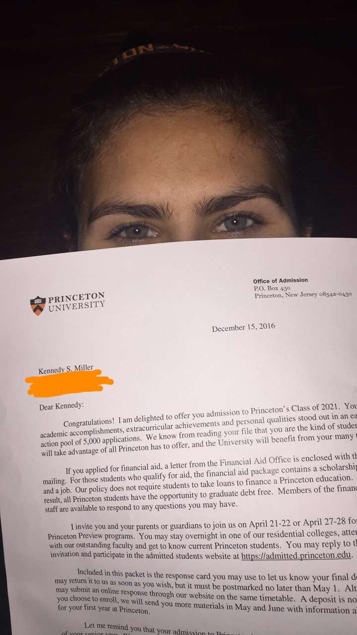 Princeton Acceptance Letter
