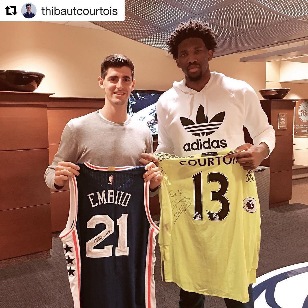 And you thought Thibaut Courtois (6’6") was tall. Here he is next to ...