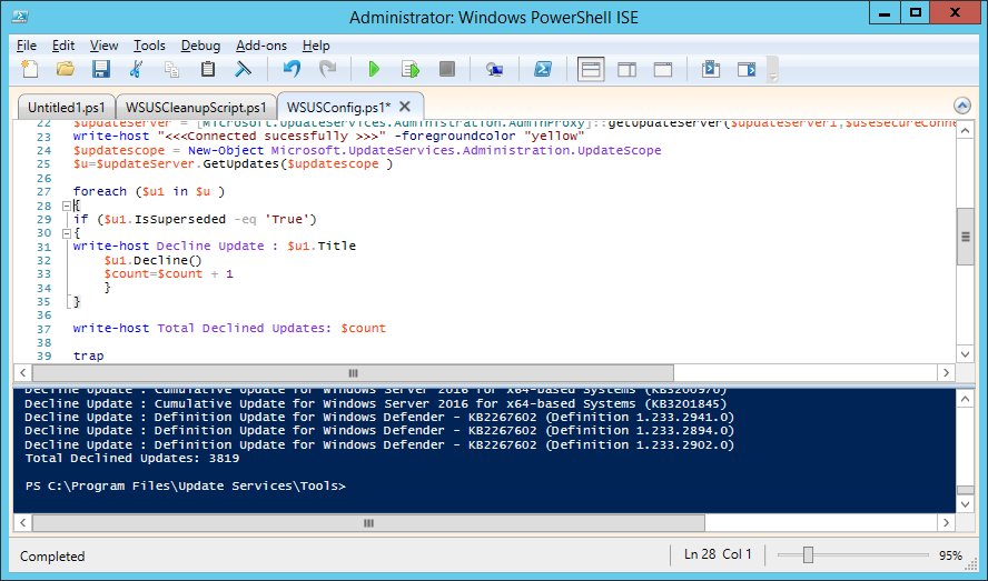 Johan Arwidmark On Twitter Wow Just Saved 177 Gb Of 225 Gb In Wsus By Declining Superseeded
