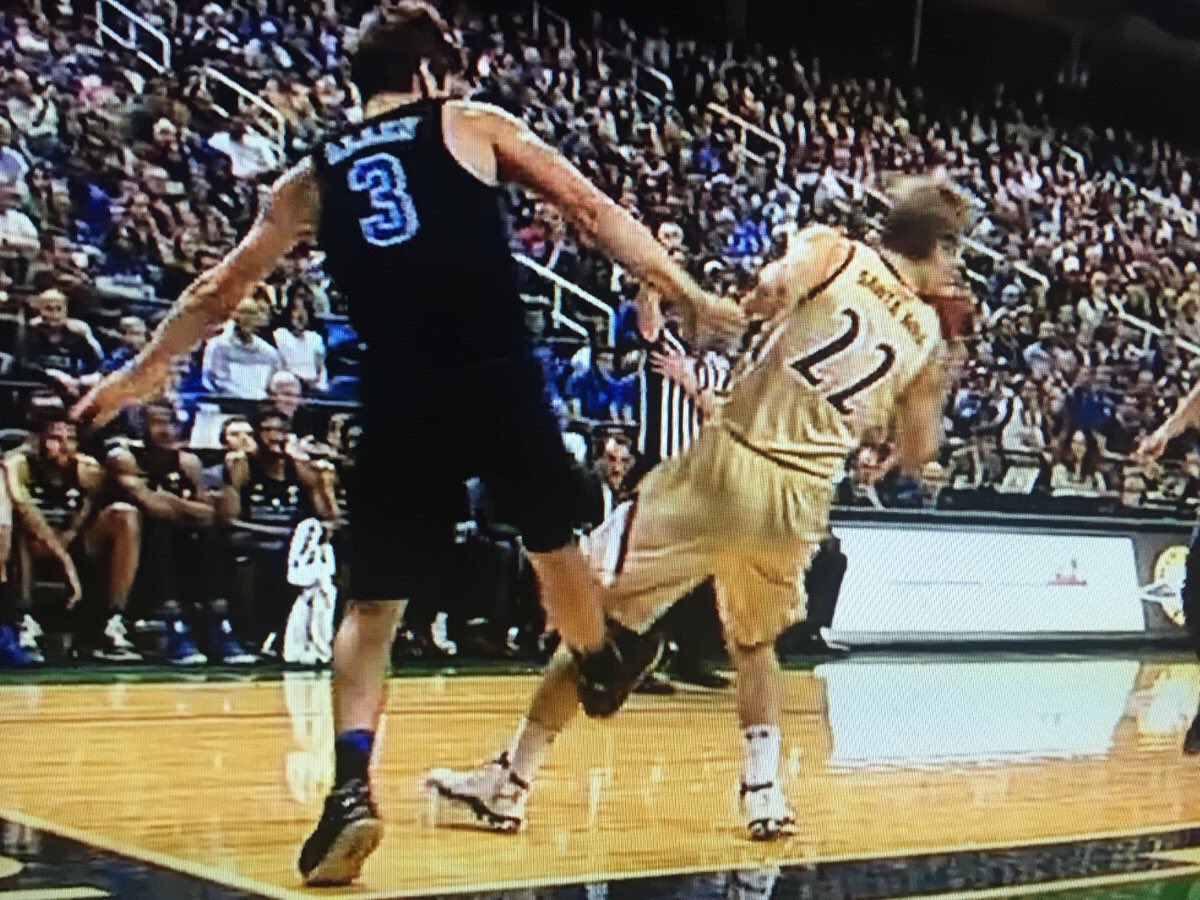 Video: grayson allen gets a technical for tripping an opponent 😳 ...