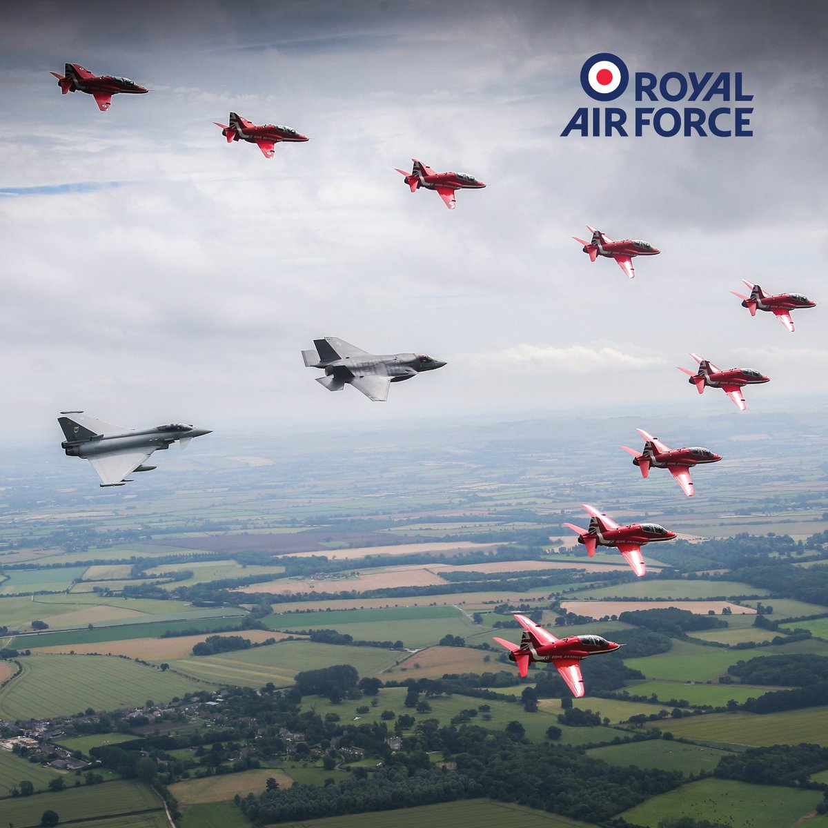 At this year's , the flew in formation with a Typhoon and an F-35B ...