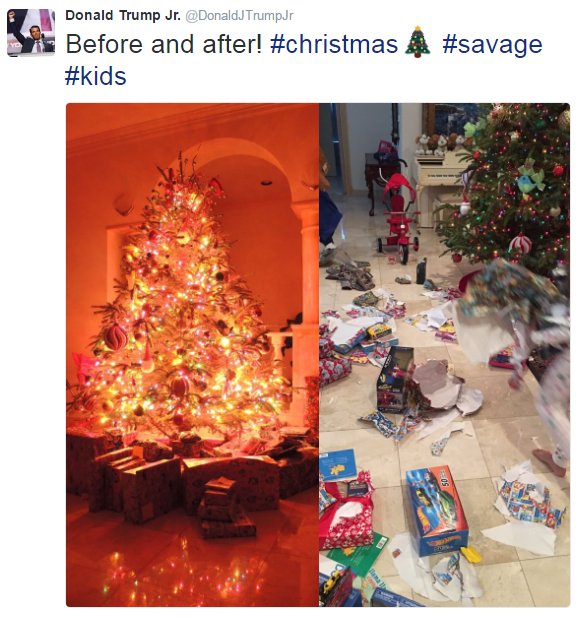 Fox News on Twitter: ".@DonaldJTrumpJr tweets #Christmas "before and ...