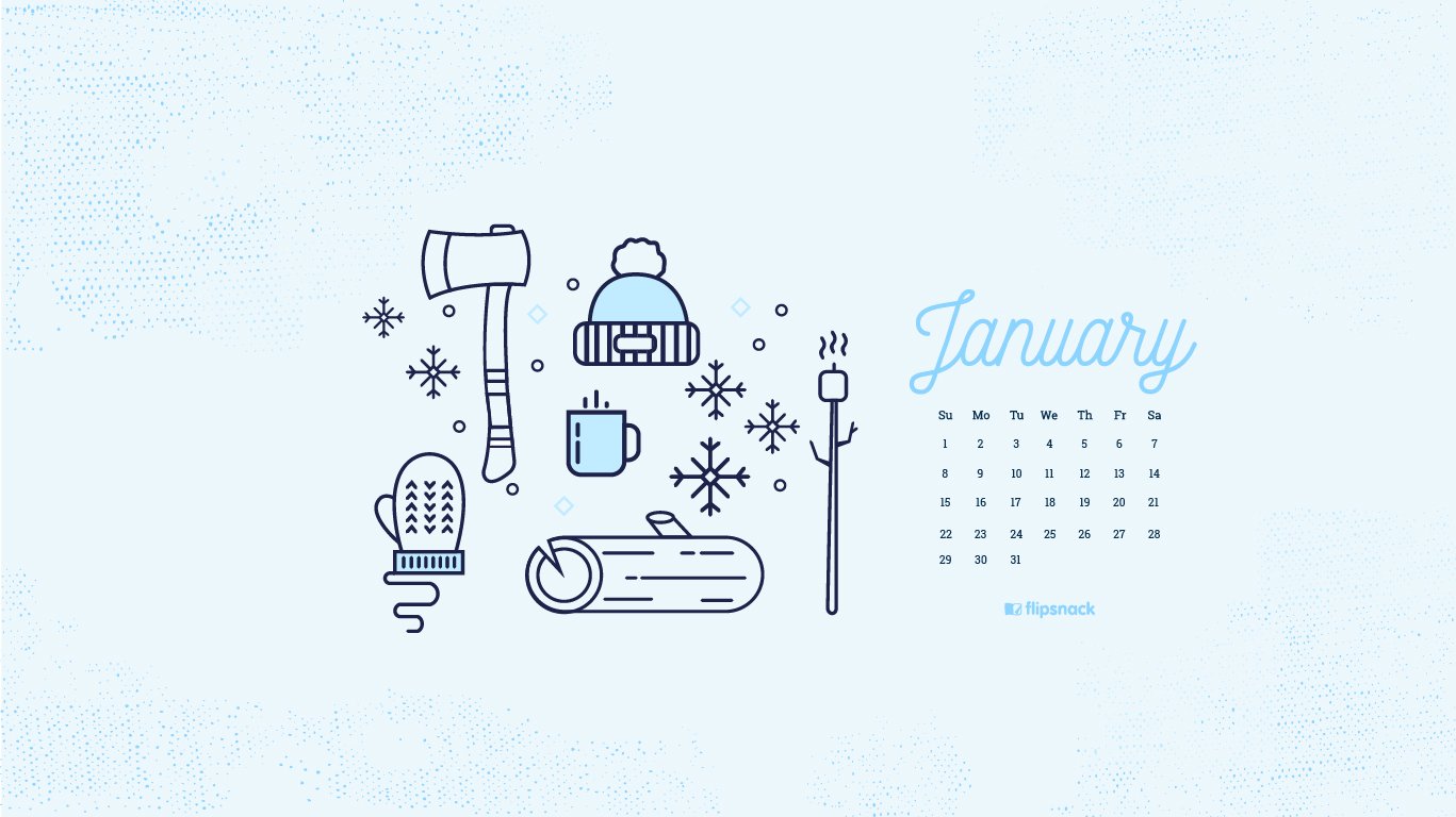 January Wallpaper With Calendar White January 2023 Calendar Against